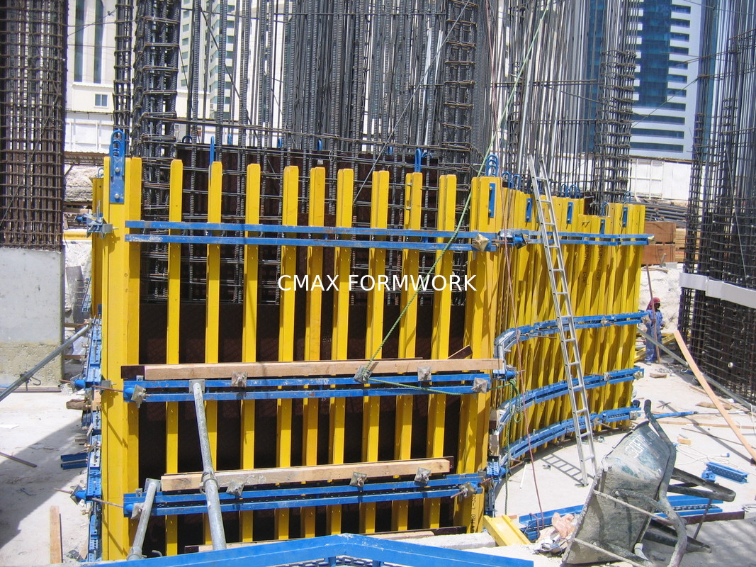 Retaining Wall Formwork Economic Simple Timber Beam Formwork for Curve