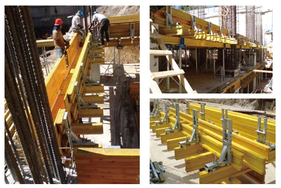 Waterproof Flexible Slab Formwork System / Timber - Beam Slab System