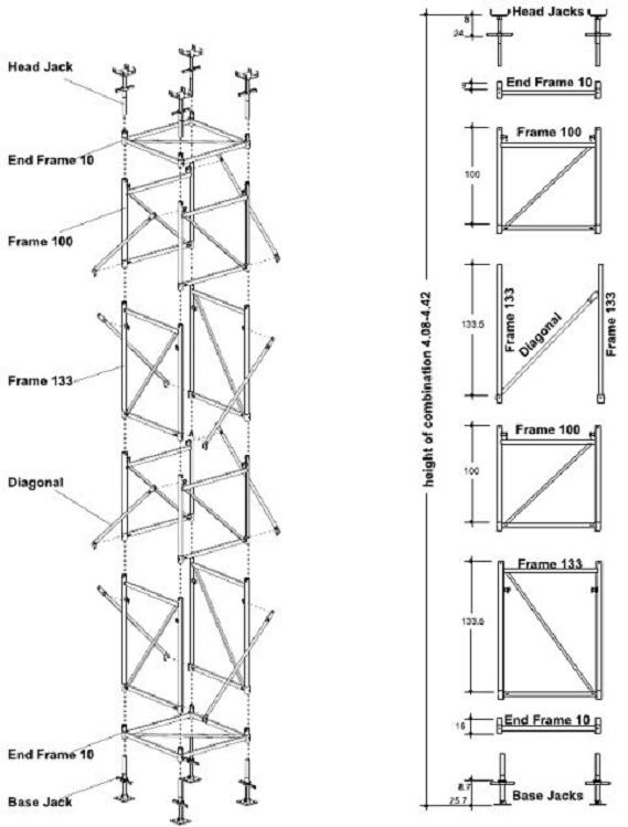 Flexible Tower Scaffolding / Scaffold Shoring System For Industrial ...